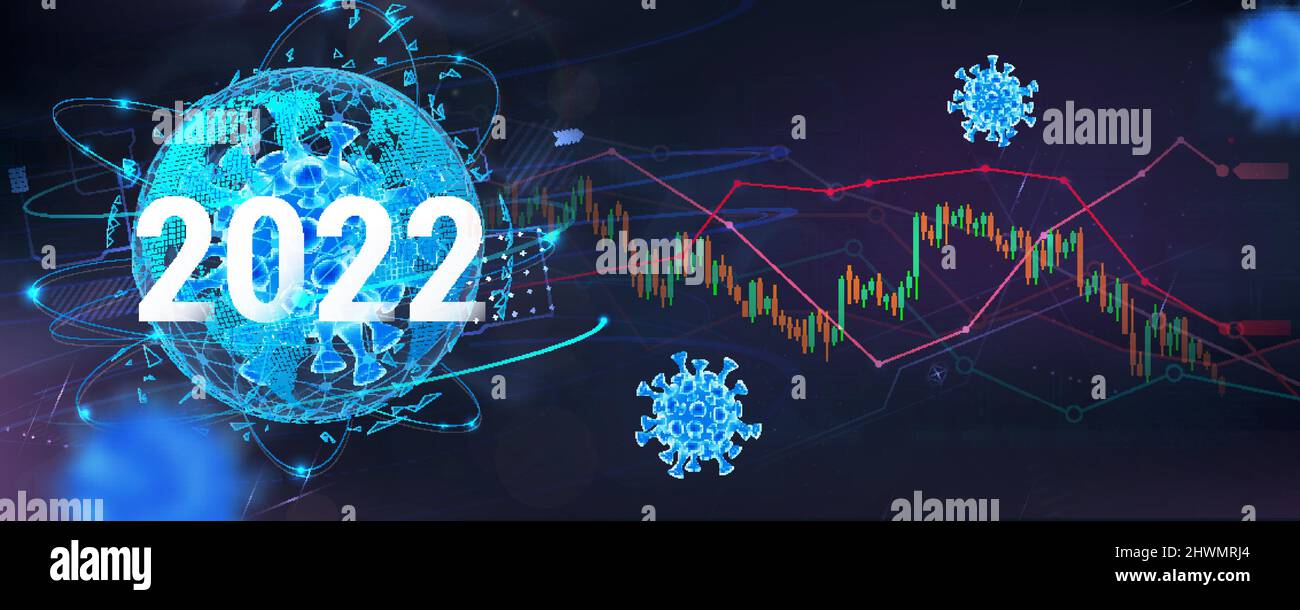 The fall of the global economy in 2022 due to COVID-19 Stock Vector ...