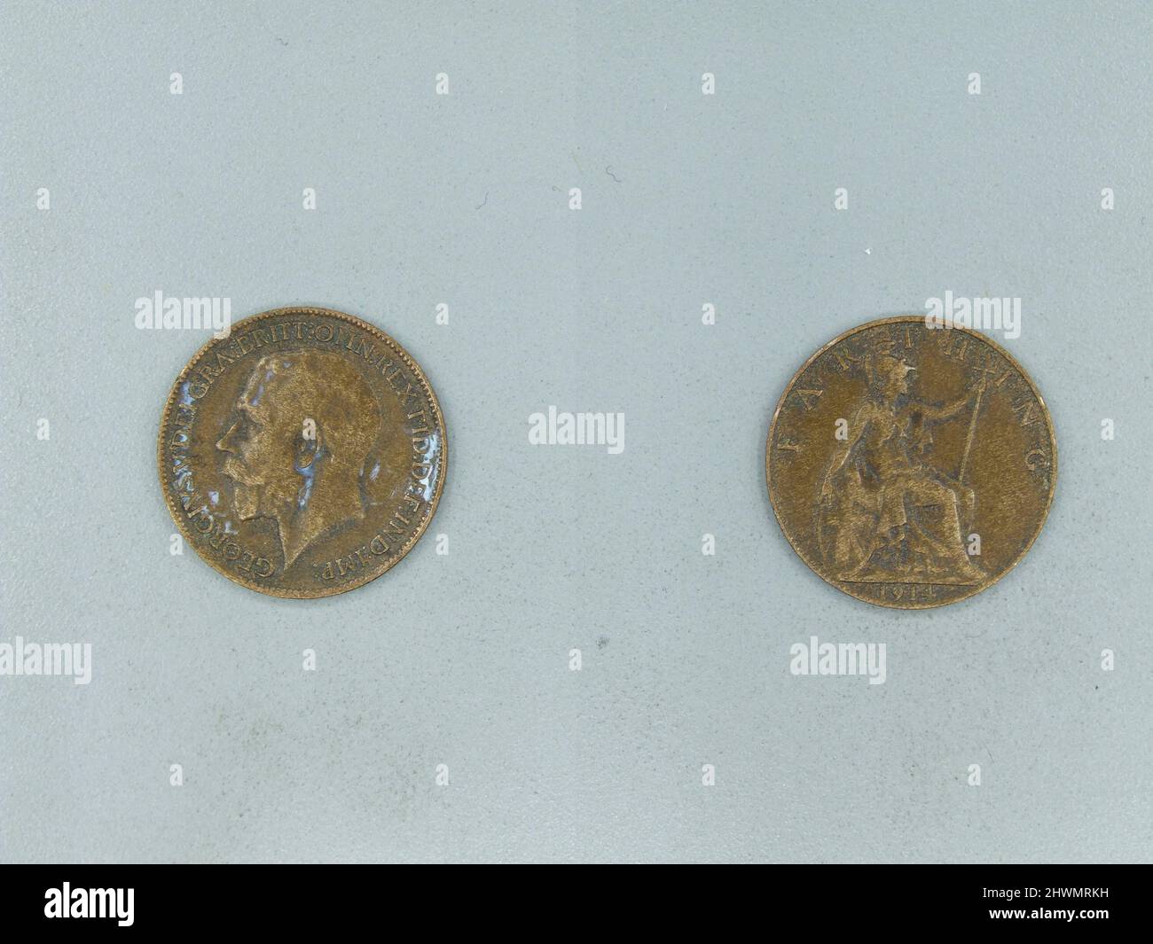 1 Farthing of George V, King of Great Britain. Ruler: George V, King of ...