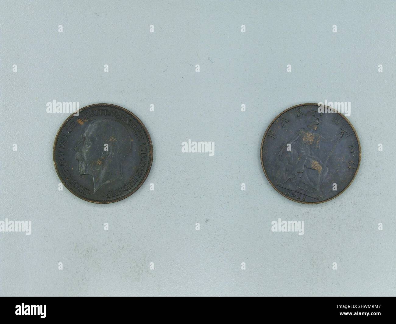 1 Farthing of George V, King of Great Britain. Ruler: George V, King of ...