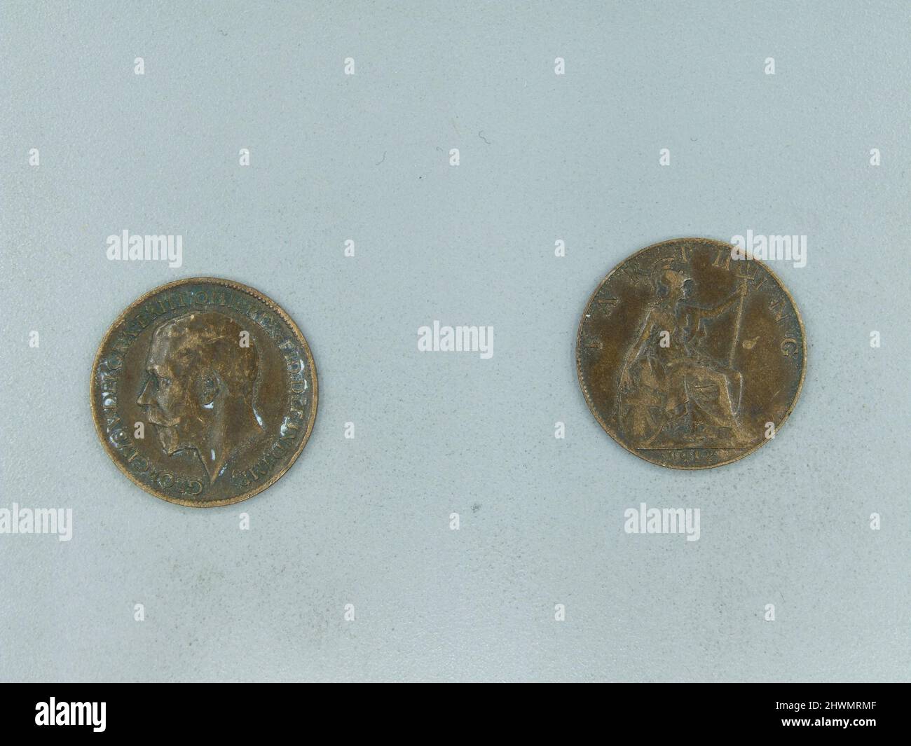 1 Farthing of George V, King of Great Britain. Ruler: George V, King of ...