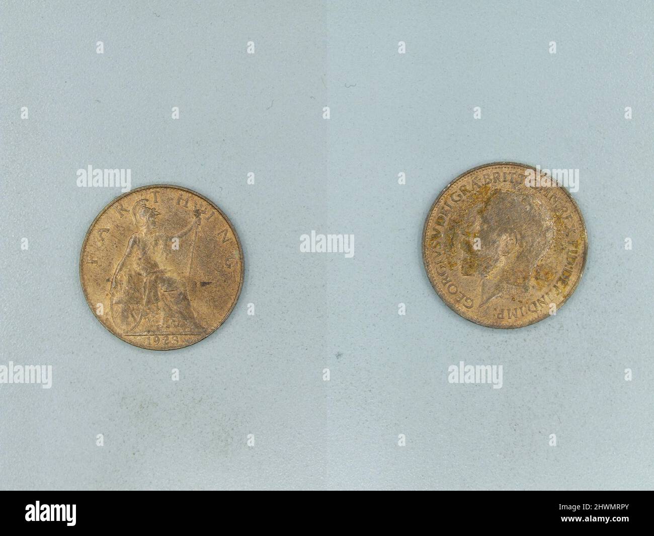 1 Farthing of George V, King of Great Britain. Ruler: George V, King of ...