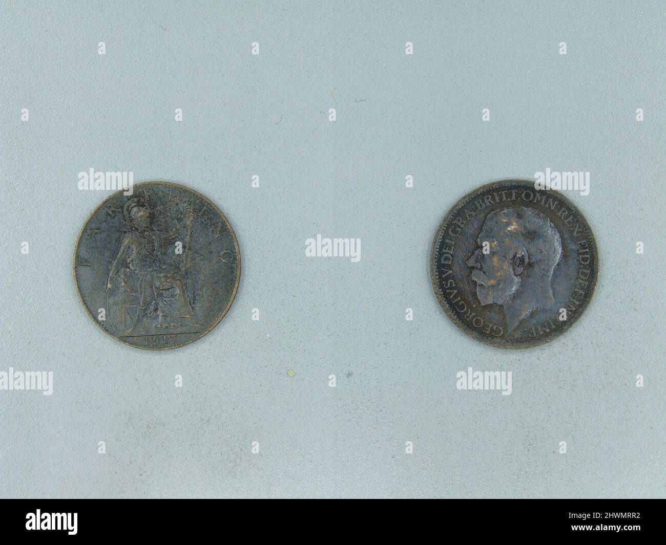 1 Farthing of George V, King of Great Britain. Ruler: George V, King of ...