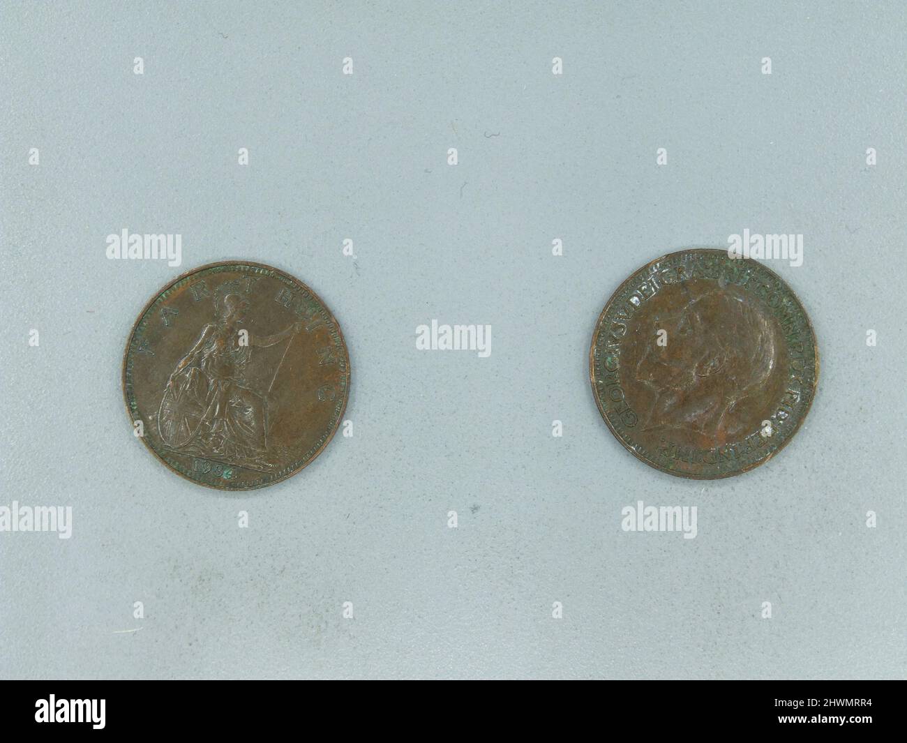 1 Farthing of George V, King of Great Britain. Ruler: George V, King of ...