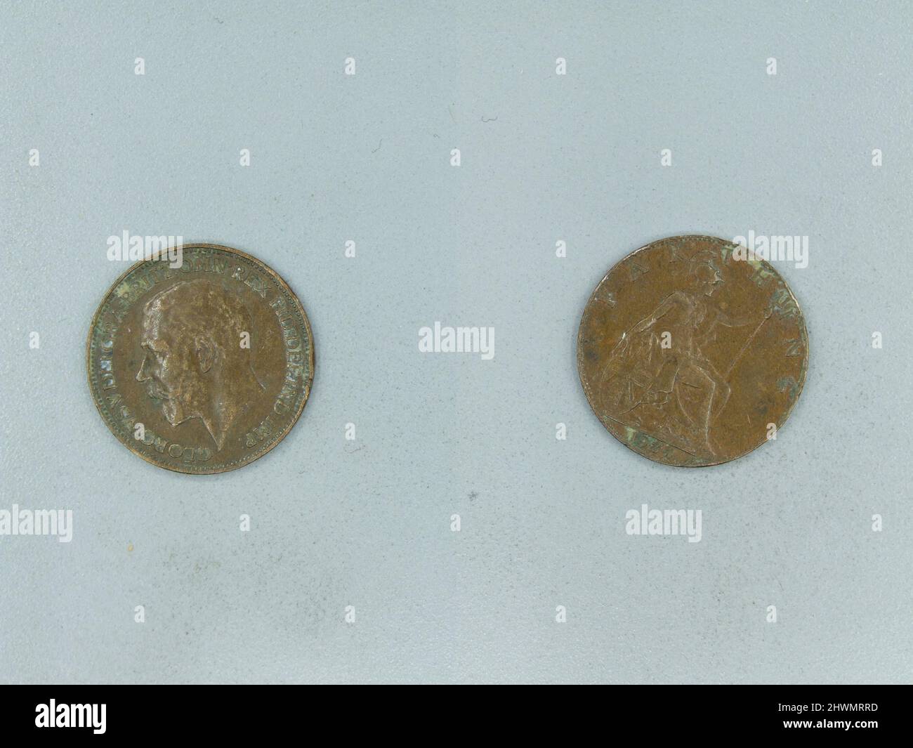1 Farthing of George V, King of Great Britain. Ruler: George V, King of ...