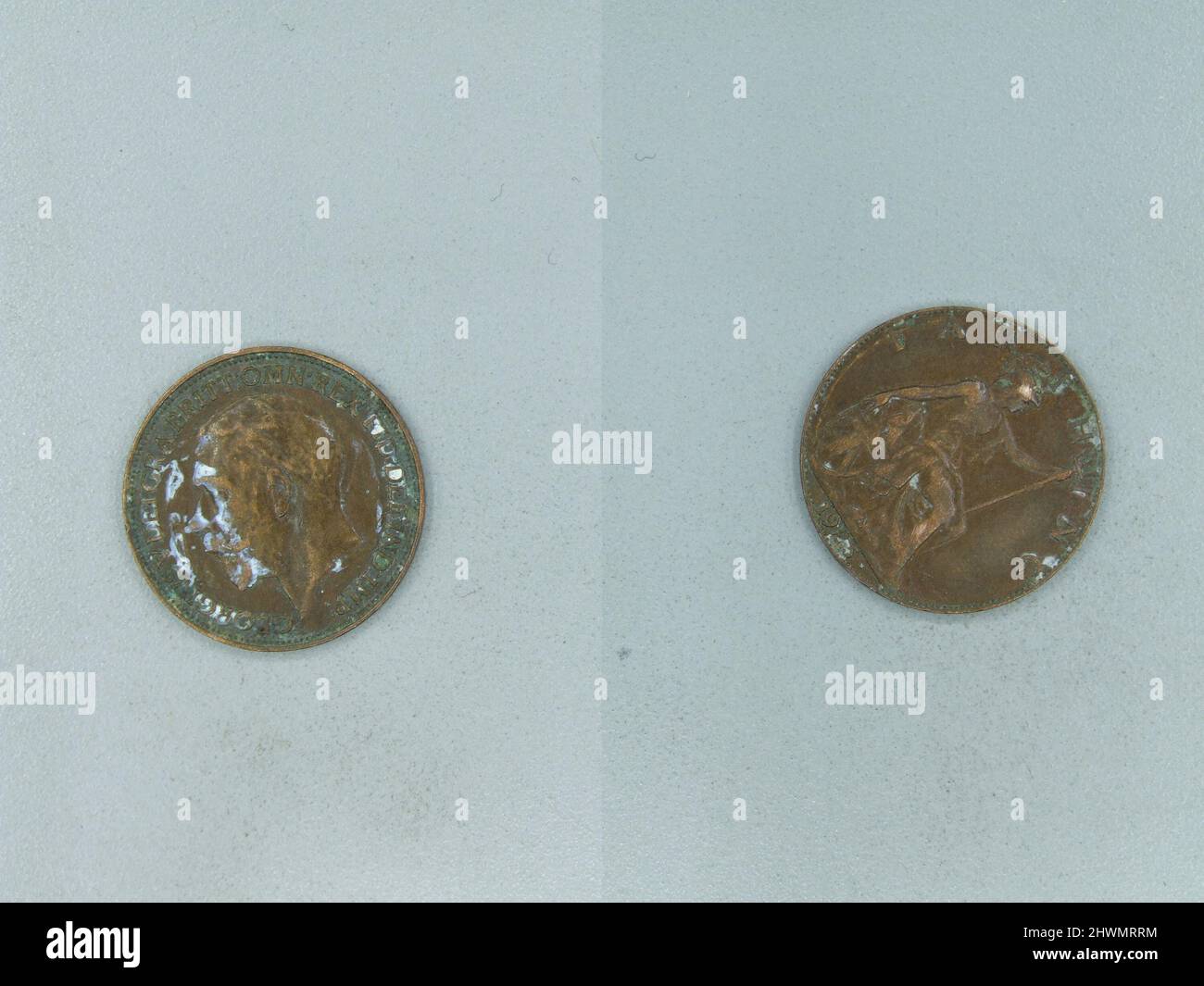 1 Farthing of George V, King of Great Britain. Ruler: George V, King of ...