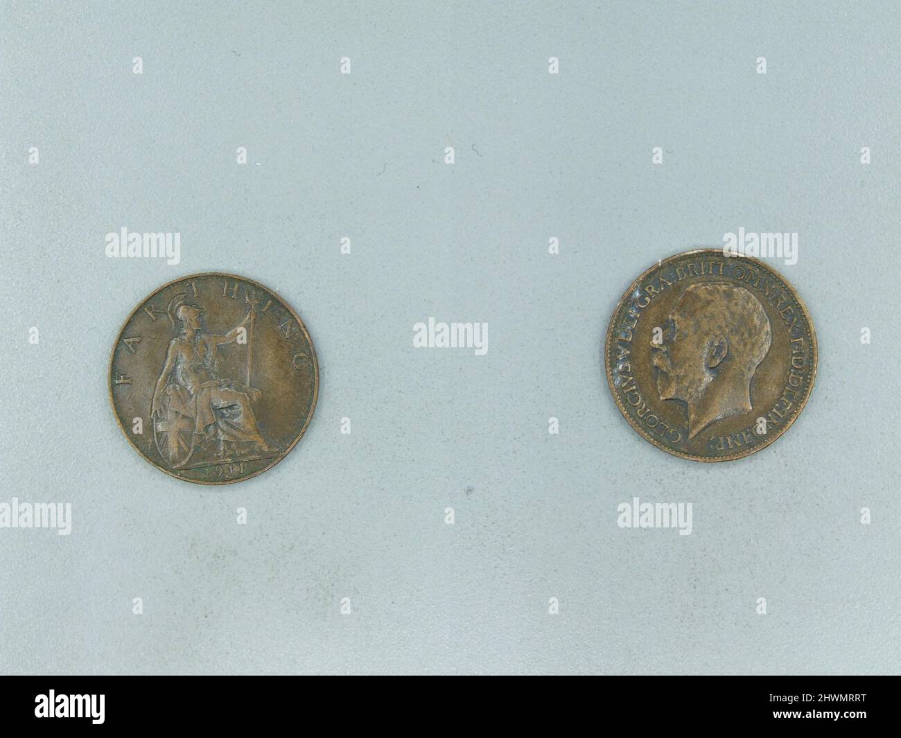 1 Farthing of George V, King of Great Britain. Ruler: George V, King of ...