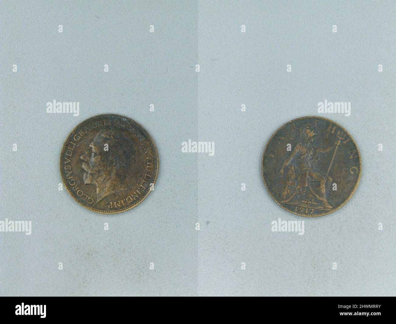 1 Farthing of George V, King of Great Britain. Ruler: George V, King of ...