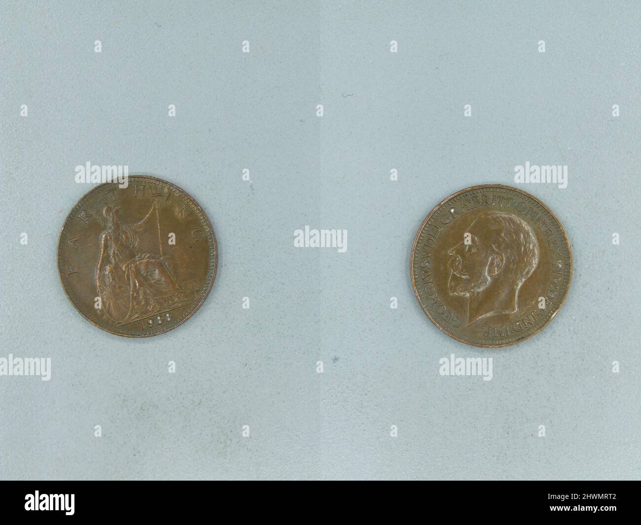 1 Farthing of George V, King of Great Britain. Ruler: George V, King of ...