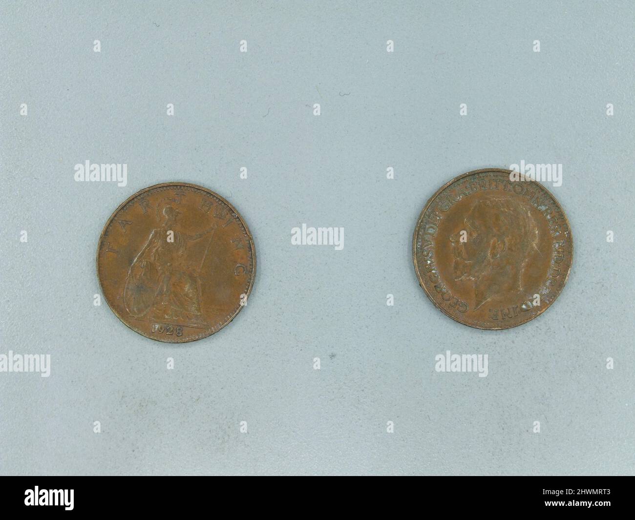 1 Farthing of George V, King of Great Britain. Ruler: George V, King of ...
