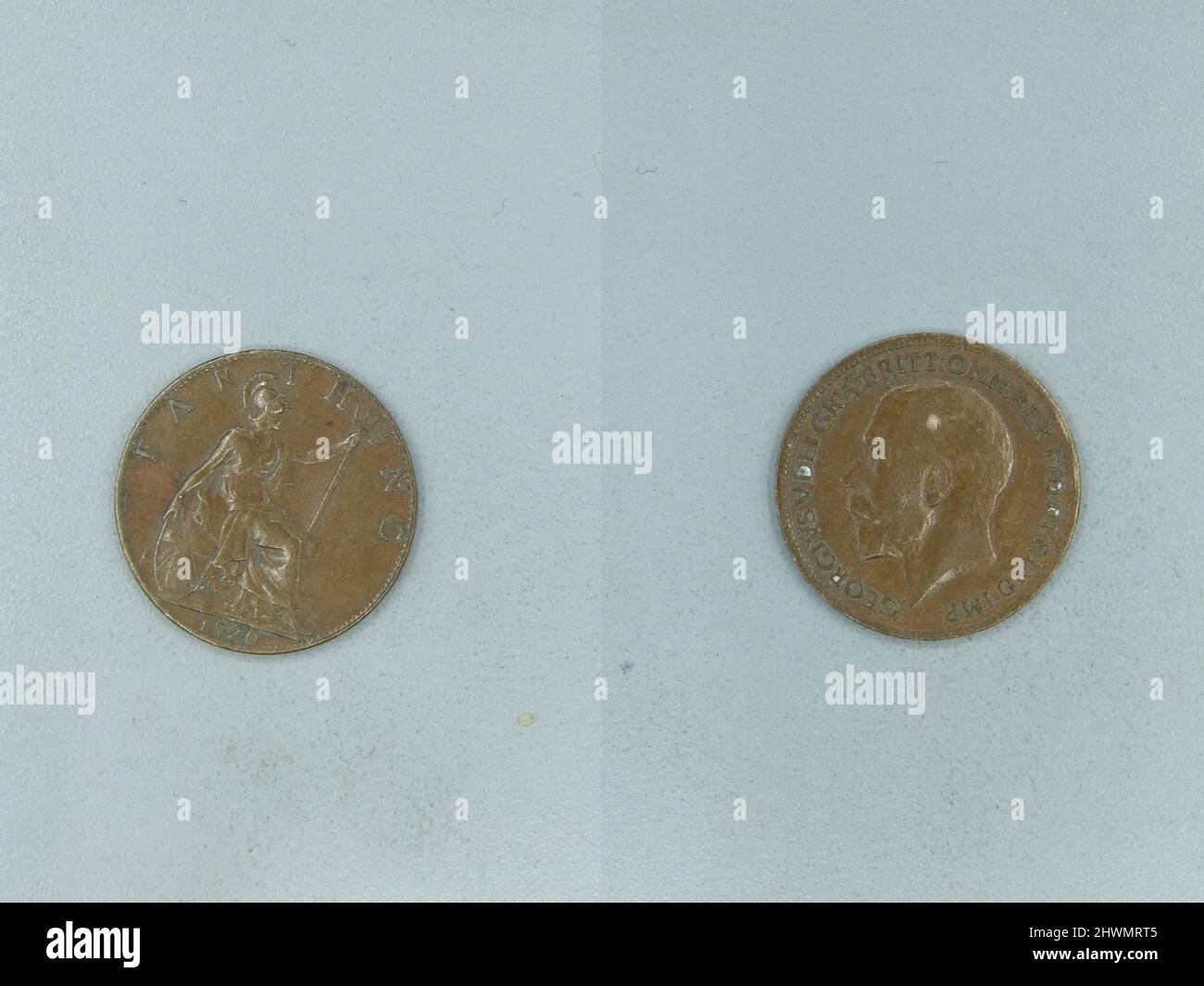 1 Farthing of George V, King of Great Britain. Ruler: George V, King of ...