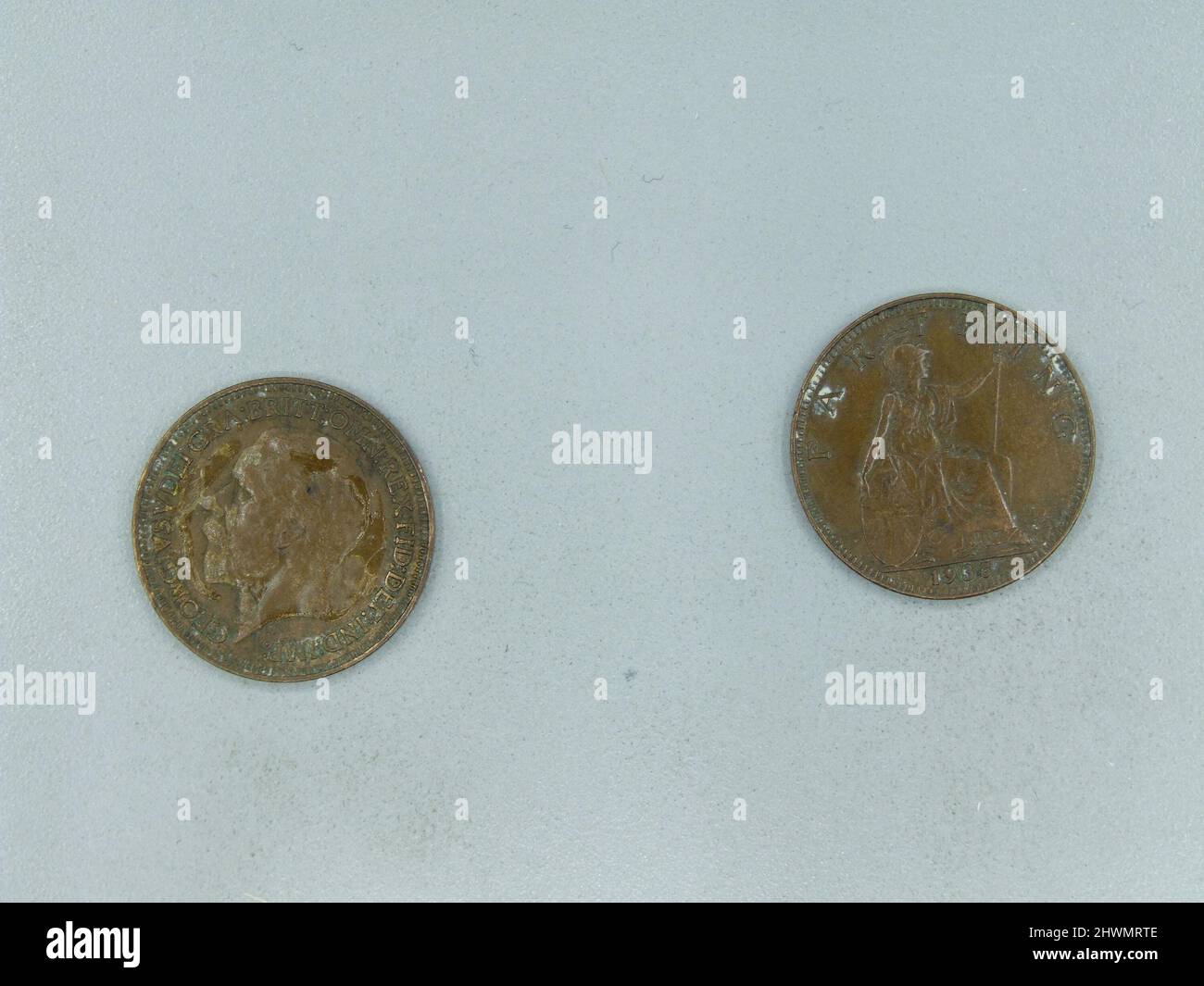 1 Farthing of George V, King of Great Britain. Ruler: George V, King of ...