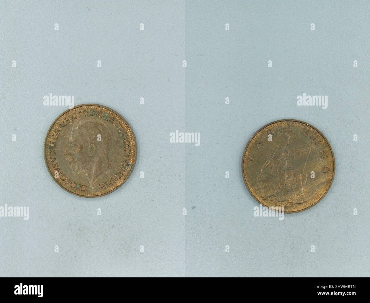 1 Farthing of George V, King of Great Britain. Ruler: George V, King of ...