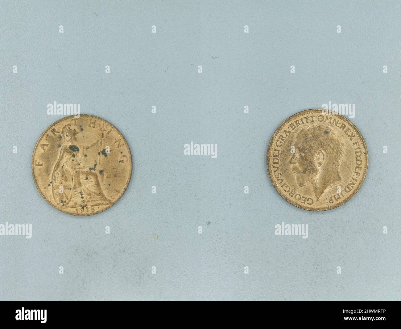 1 Farthing of George V, King of Great Britain. Ruler: George V, King of ...