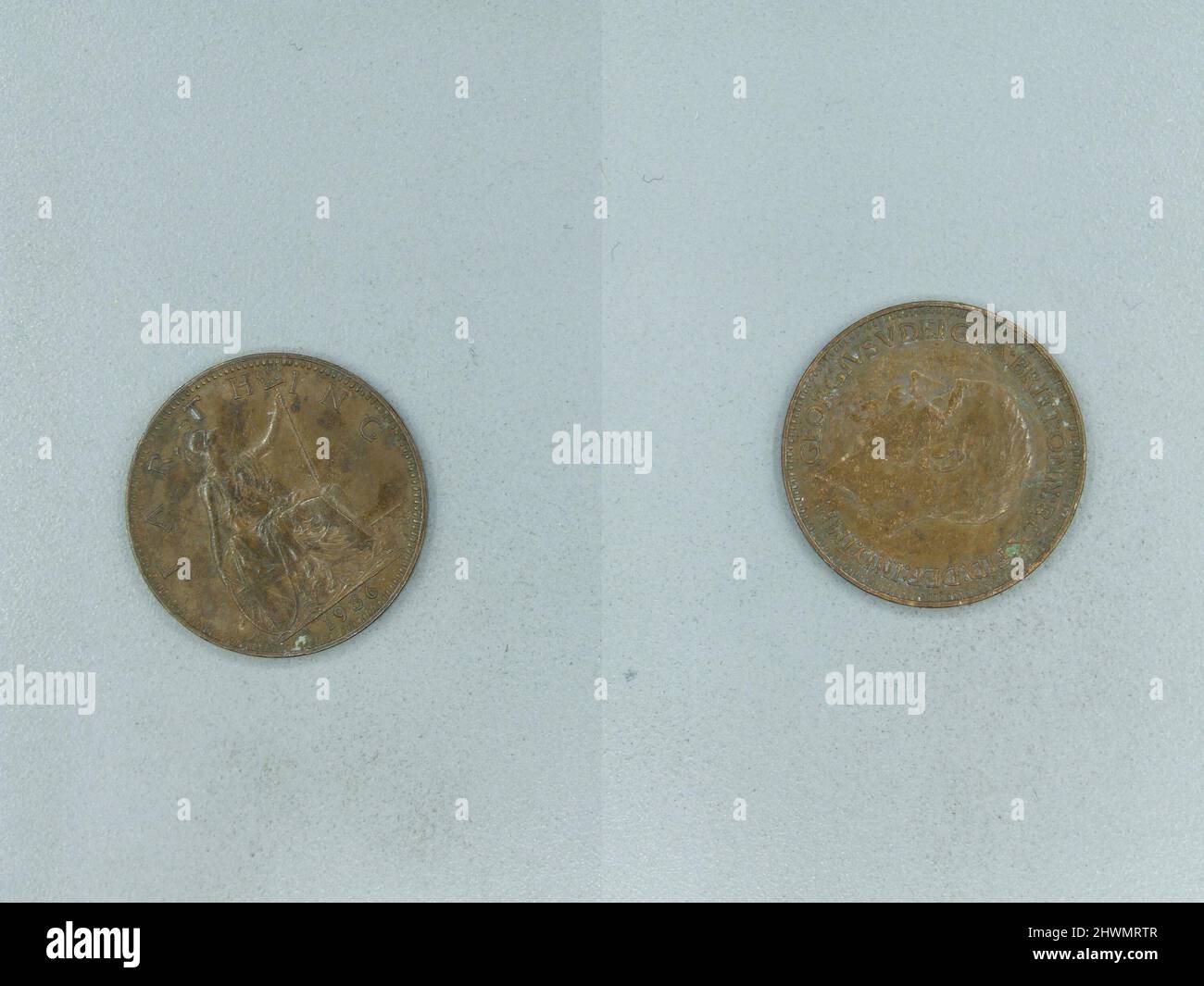 1 Farthing of George V, King of Great Britain. Ruler: George V, King of ...