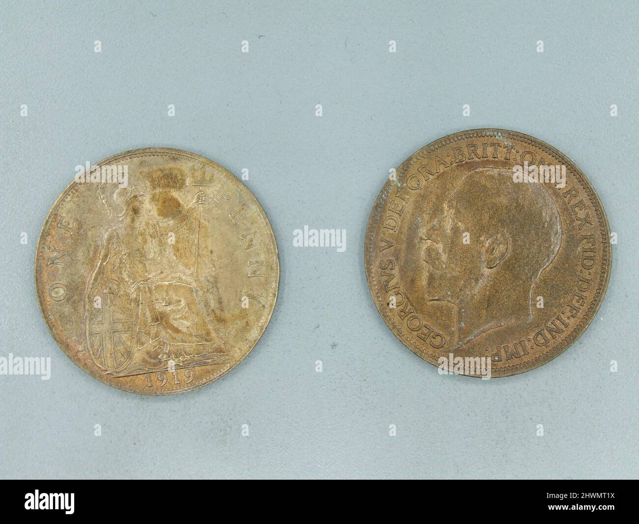 1 Penny of George V, King of Great Britain. Ruler: George V, King of ...