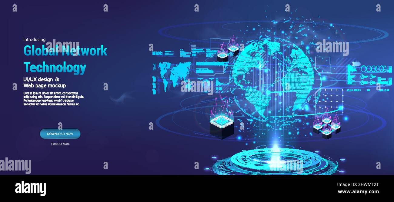 Global network map hi-res stock photography and images - Alamy