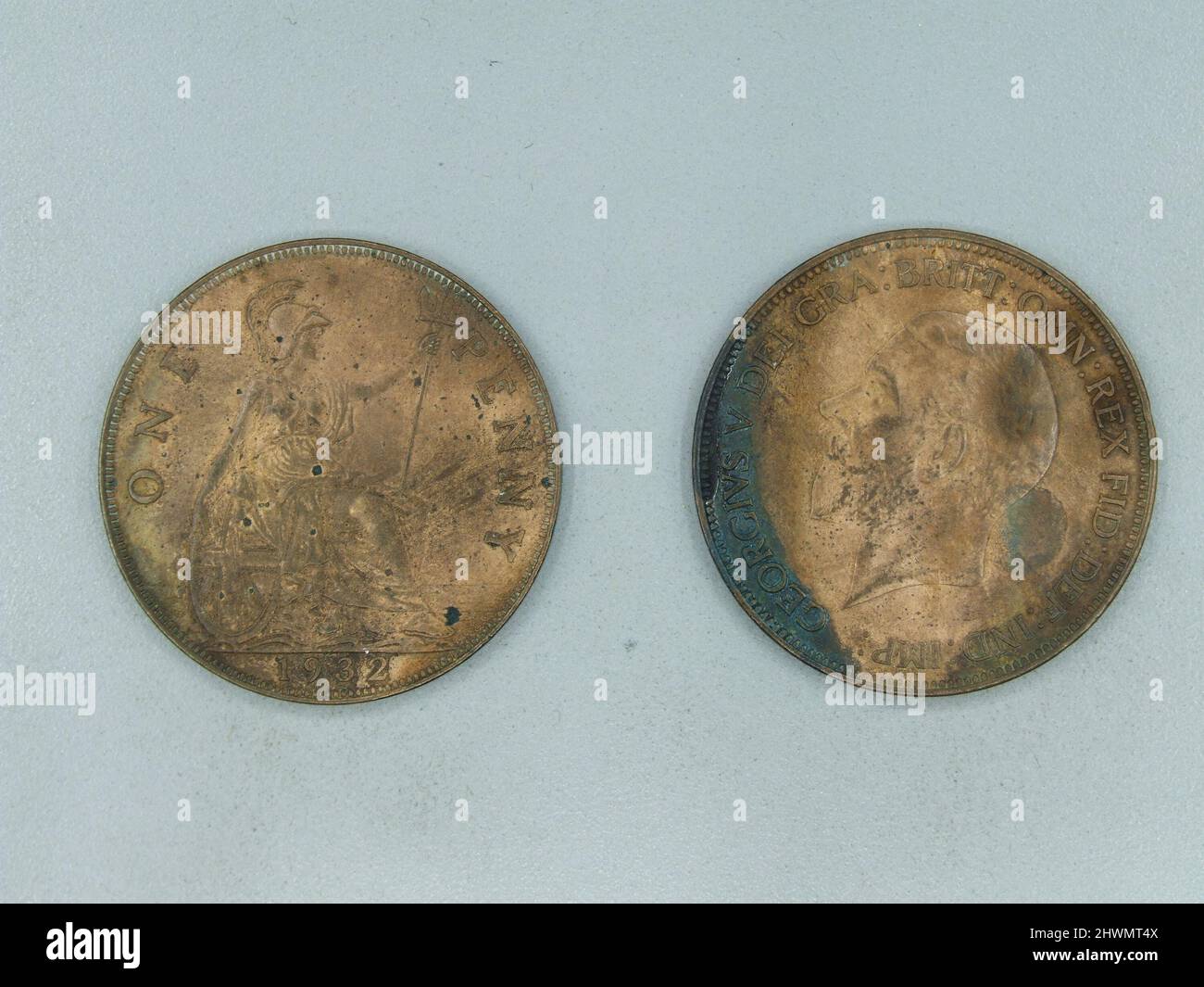1 Penny of George V, King of Great Britain. Ruler: George V, King of ...