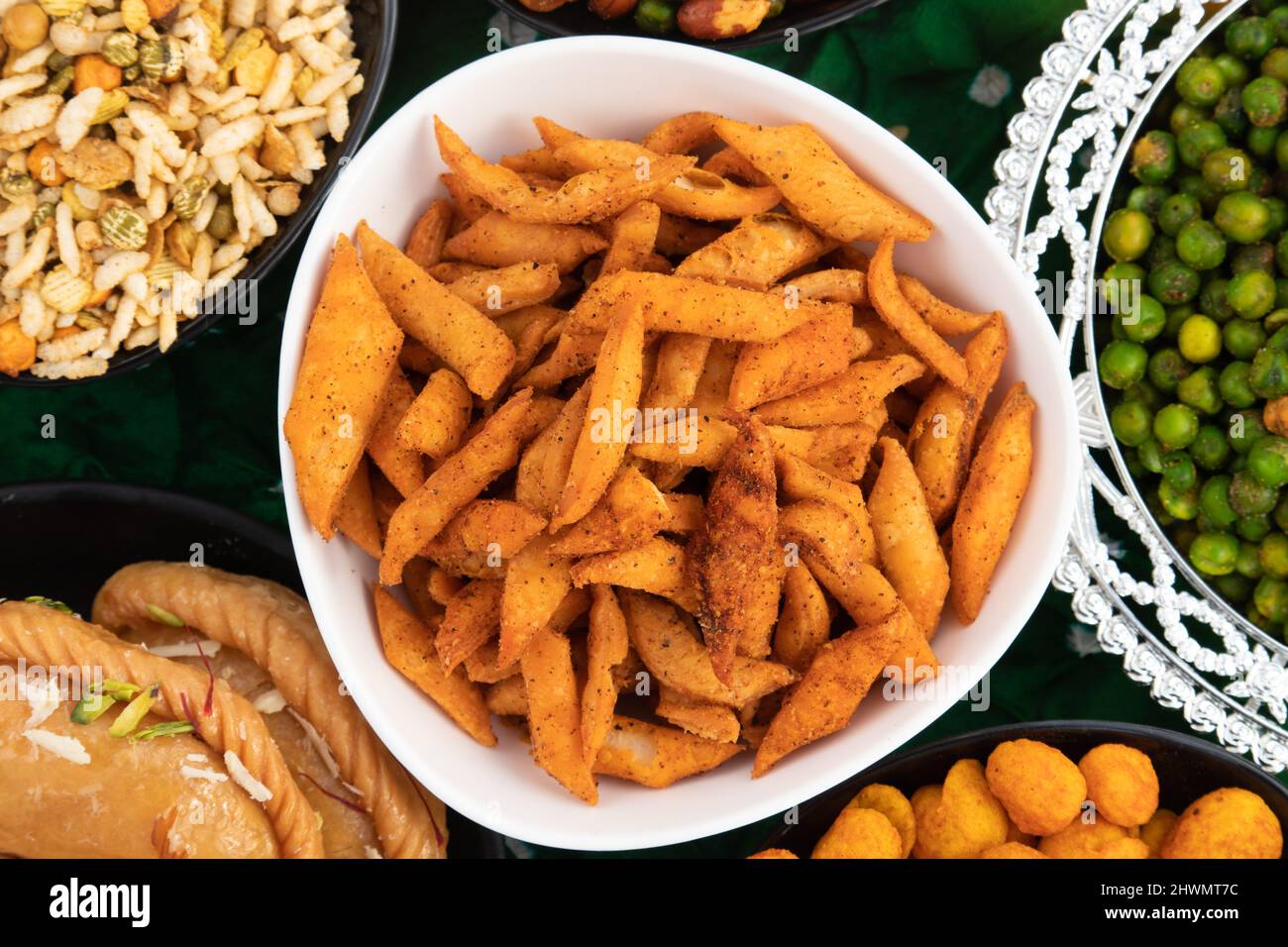 Salted Namkeen Snacks Also Called Kurkura Khasta Mathiya, Mathari ...