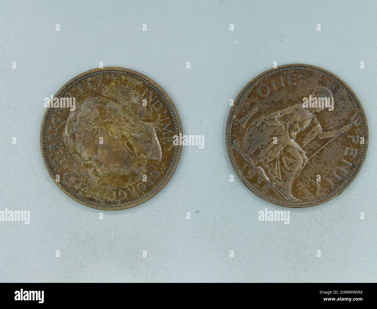 1 Penny of George VI, King of Great Britain from Board of Revenue ...