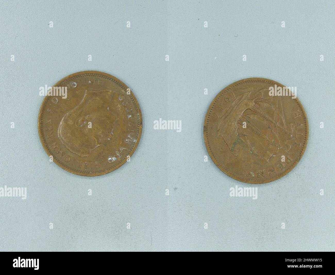 1 Penny of George VI, King of Great Britain from Board of Revenue ...