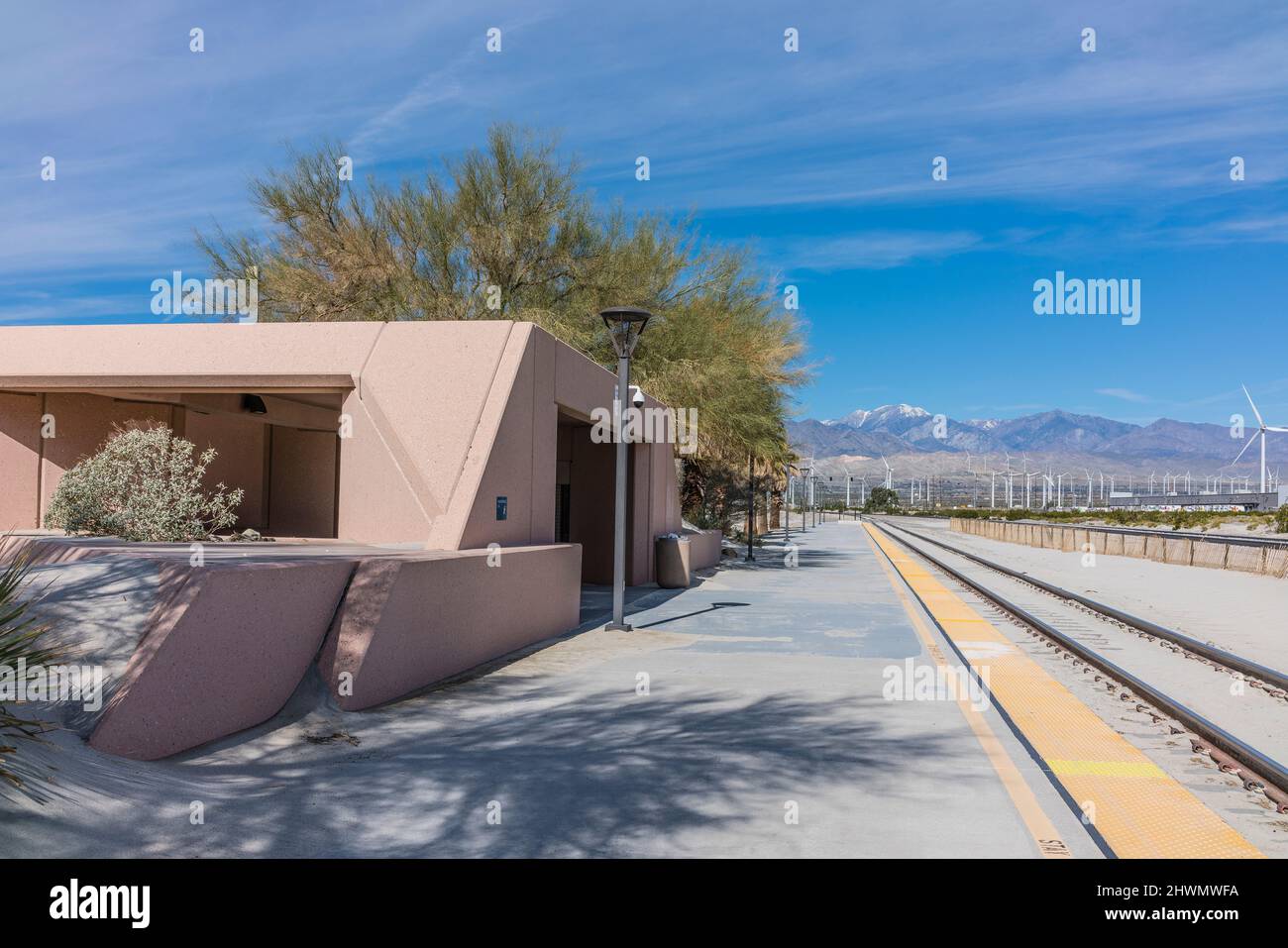 Palm Springs, California train station Stock Photo - Alamy