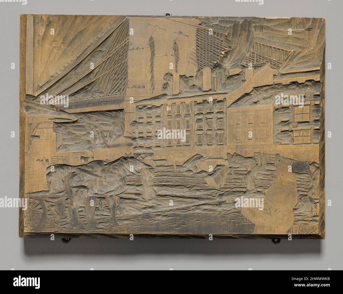 Peck Slip, New York. Artist: Rudolph Ruzicka, American, born Czech ...