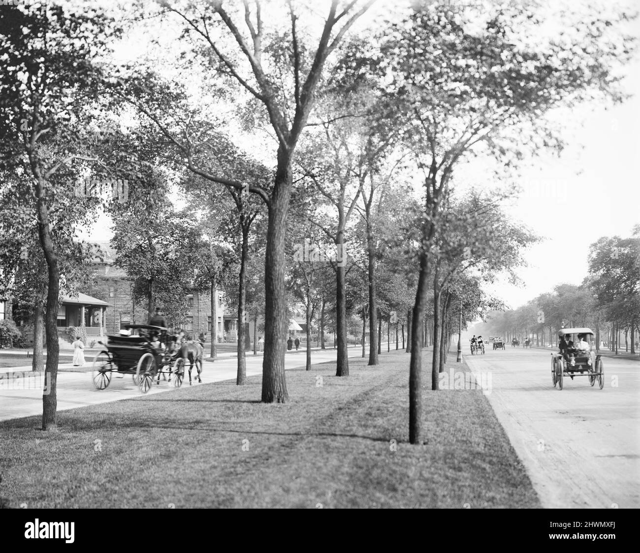 Grand Boulevard, Chicago, Illinois, USA, Detroit Publishing Company ...