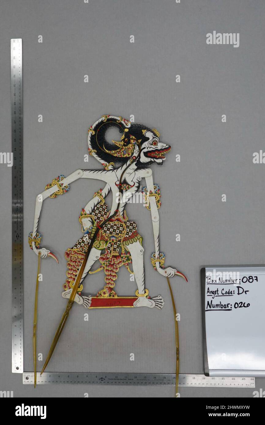 Shadow Puppet (Wayang Kulit) of Anoman, from the set Kyai Drajat Stock ... Shadow Puppet (Wayang Kulit) of Anoman, from the set Kyai Drajat Stock ...