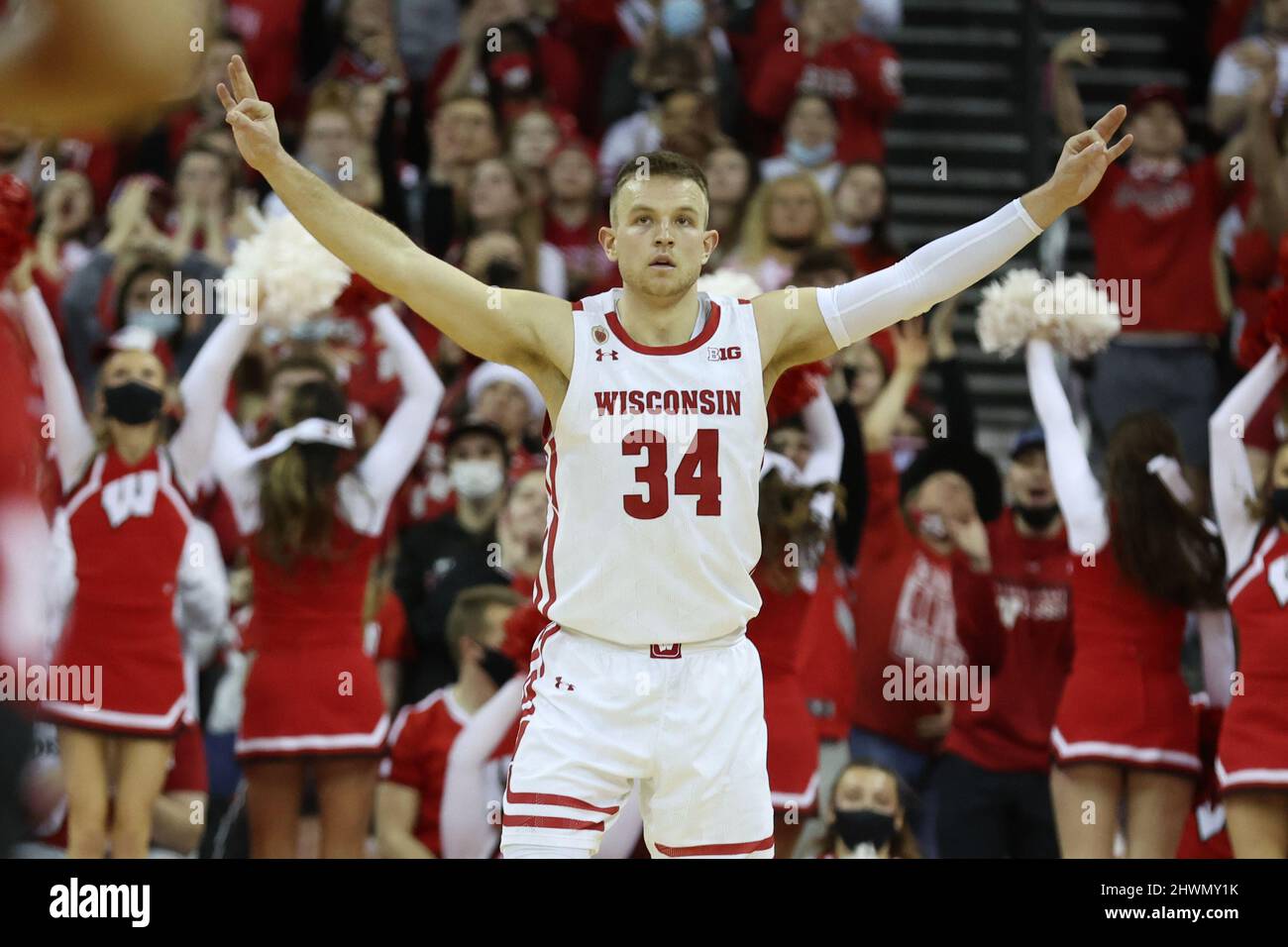 March 6, 20, 2022: Wisconsin Badgers guard Brad Davison (34 ...