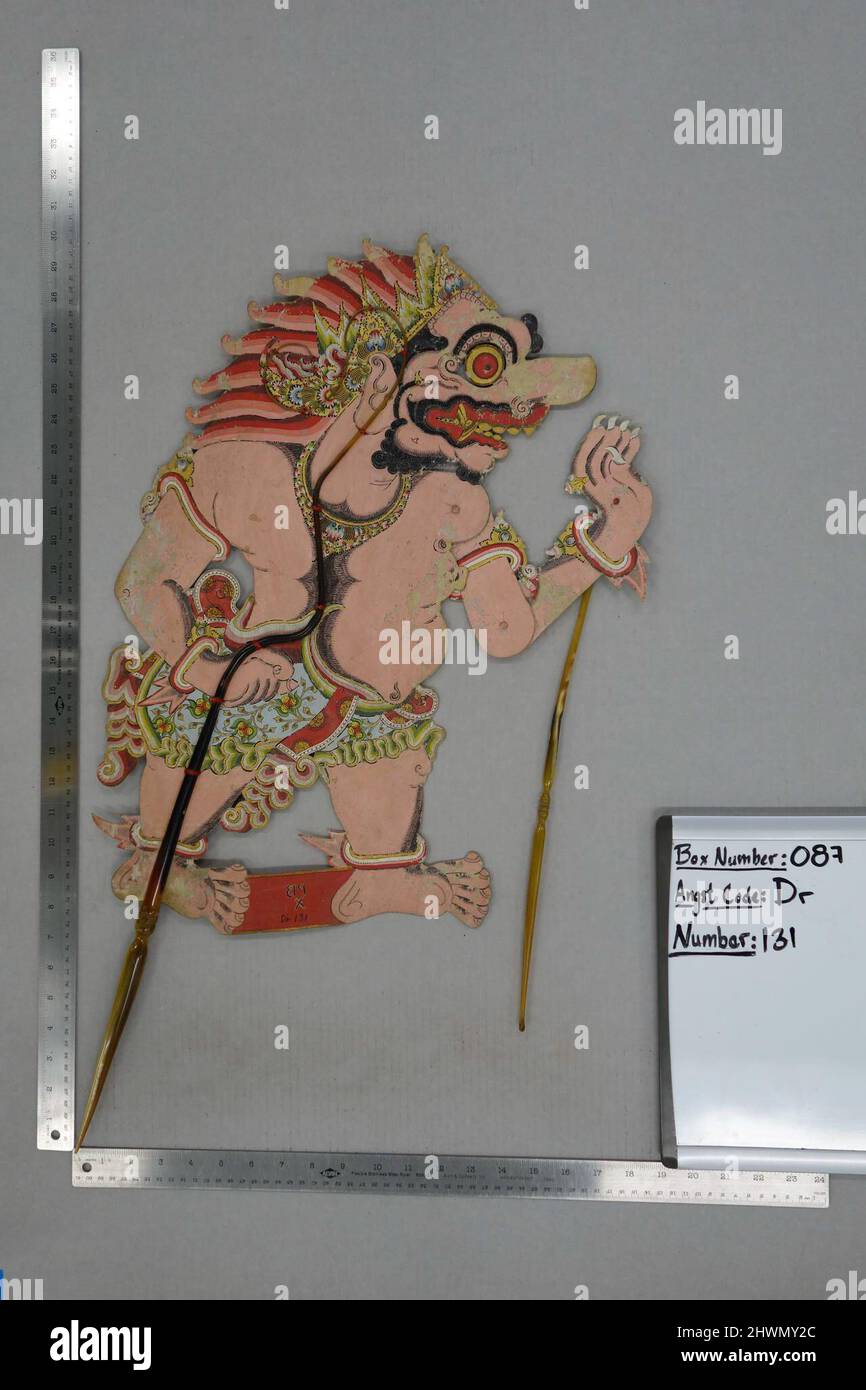 Shadow Puppet (Wayang Kulit) of Buta Rambut Geni, from the set Kyai ...