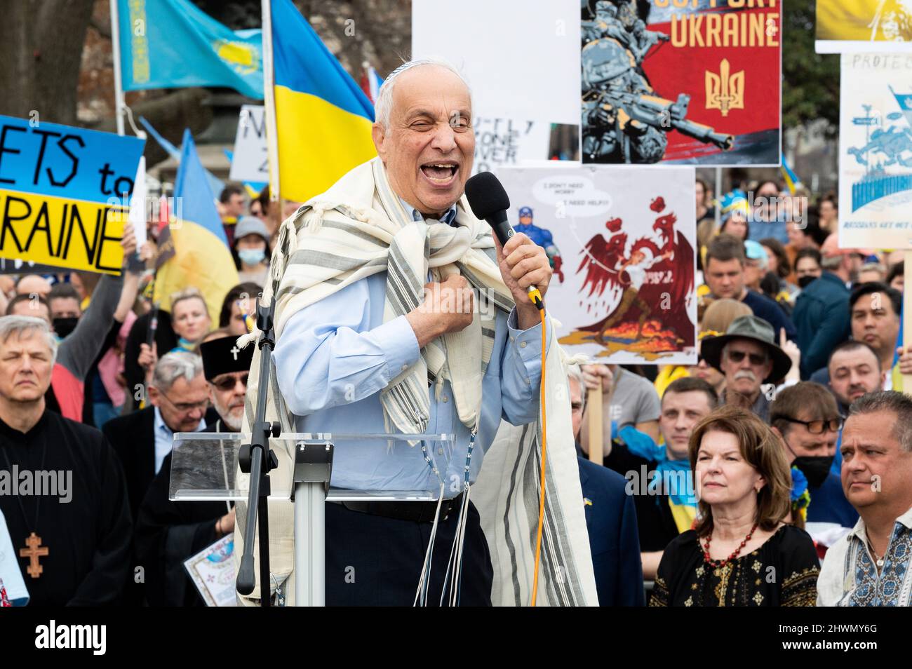 March 6, 2022 - Washington, DC, United States: Rabbi Avi Weiss speaking ...