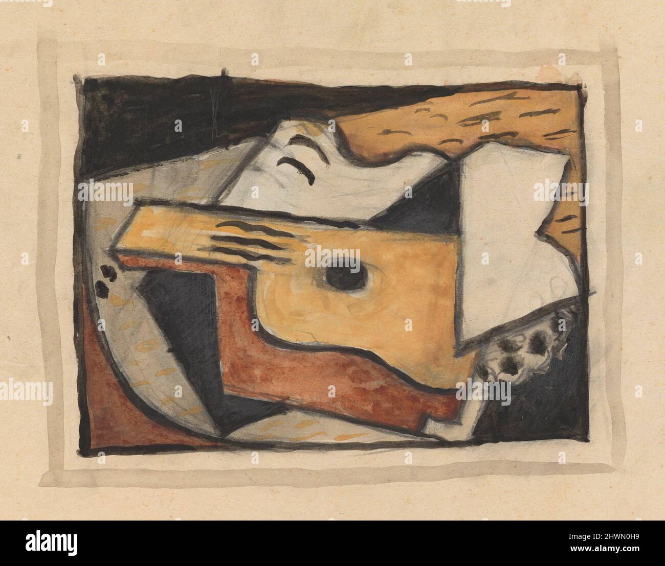 Still Life with Guitar. Artist: Jacques Lipchitz, French, born Russia ...