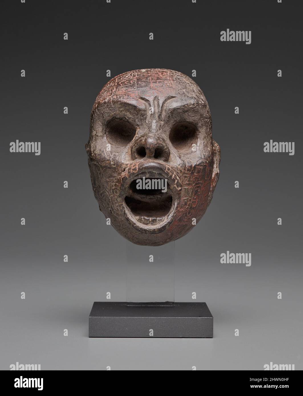 Mask with Incised Design in Epi-Olmec Script. Artist: Unknown Stock ...