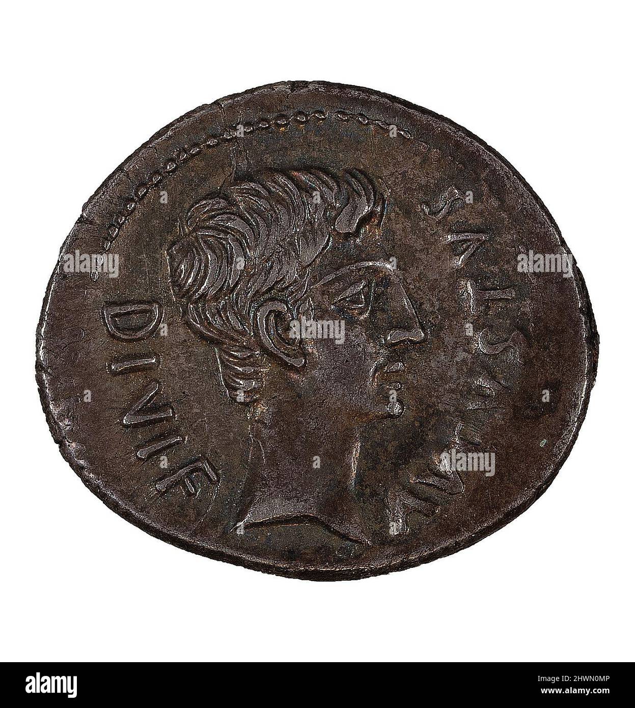 Denarius of Augustus, Emperor of Rome from Rome Stock Photo - Alamy