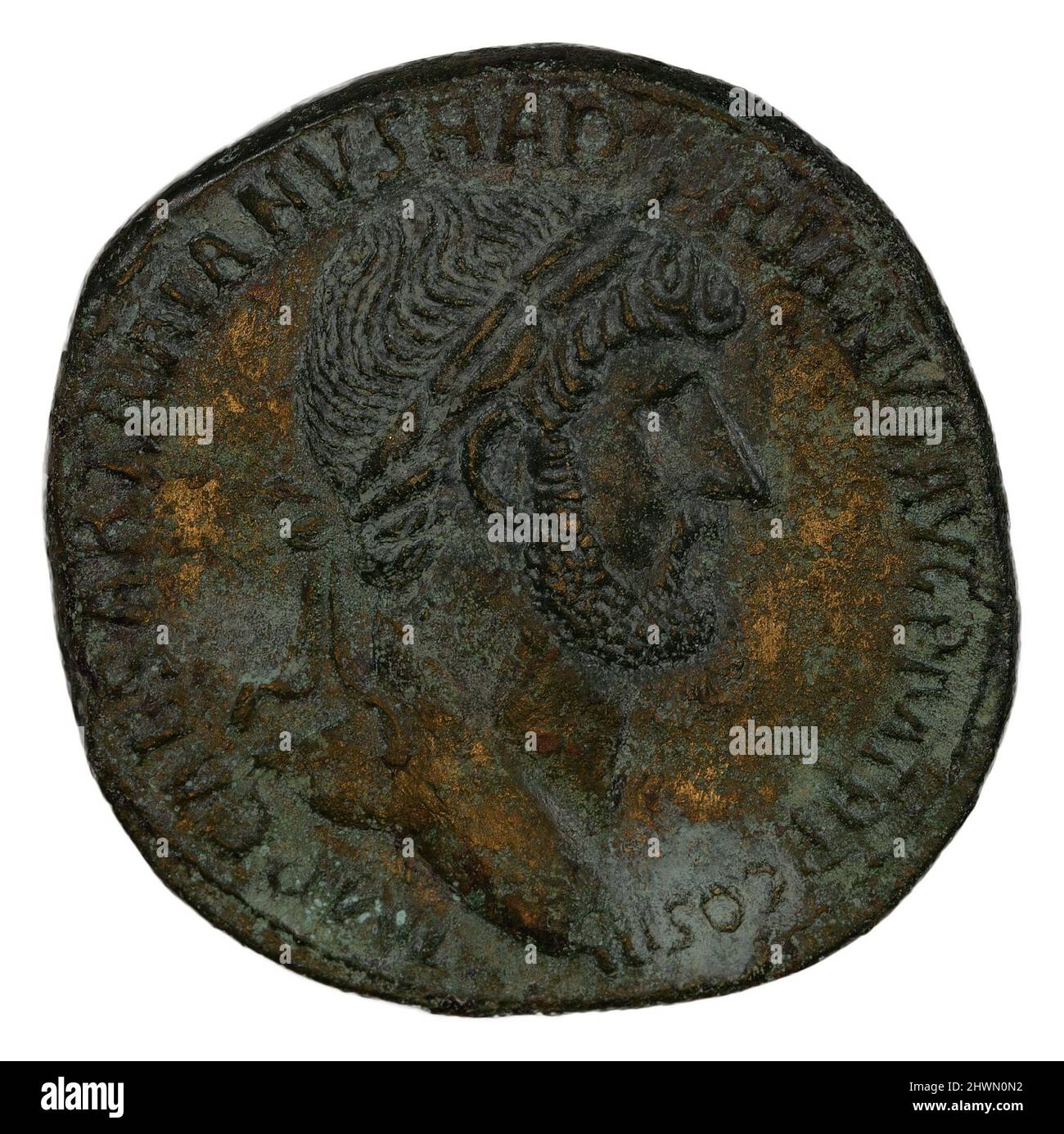 Sestertius of Hadrian, Emperor of Rome from Rome Stock Photo - Alamy