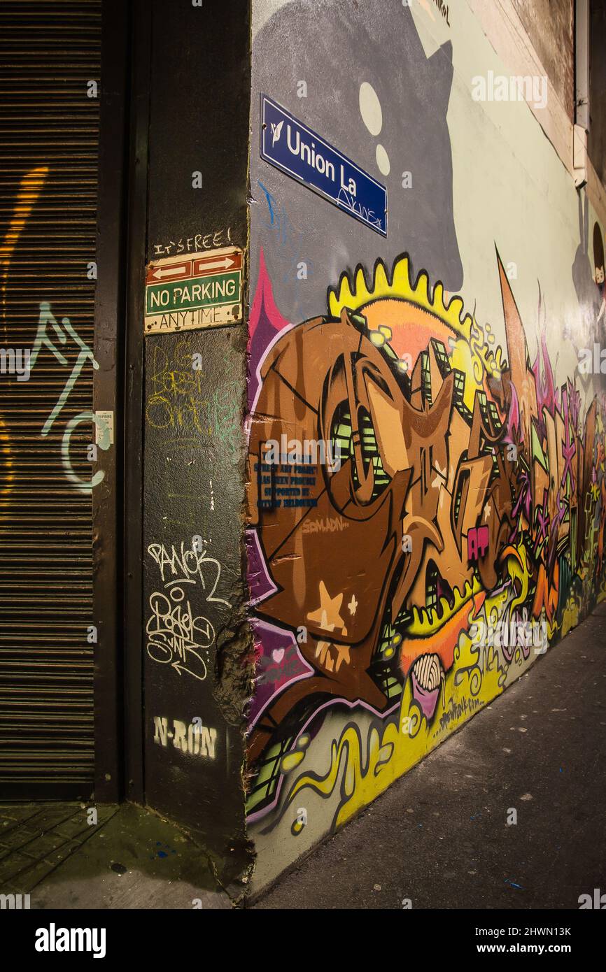 Union Lane Walls in Melbourne Australia Stock Photo - Alamy