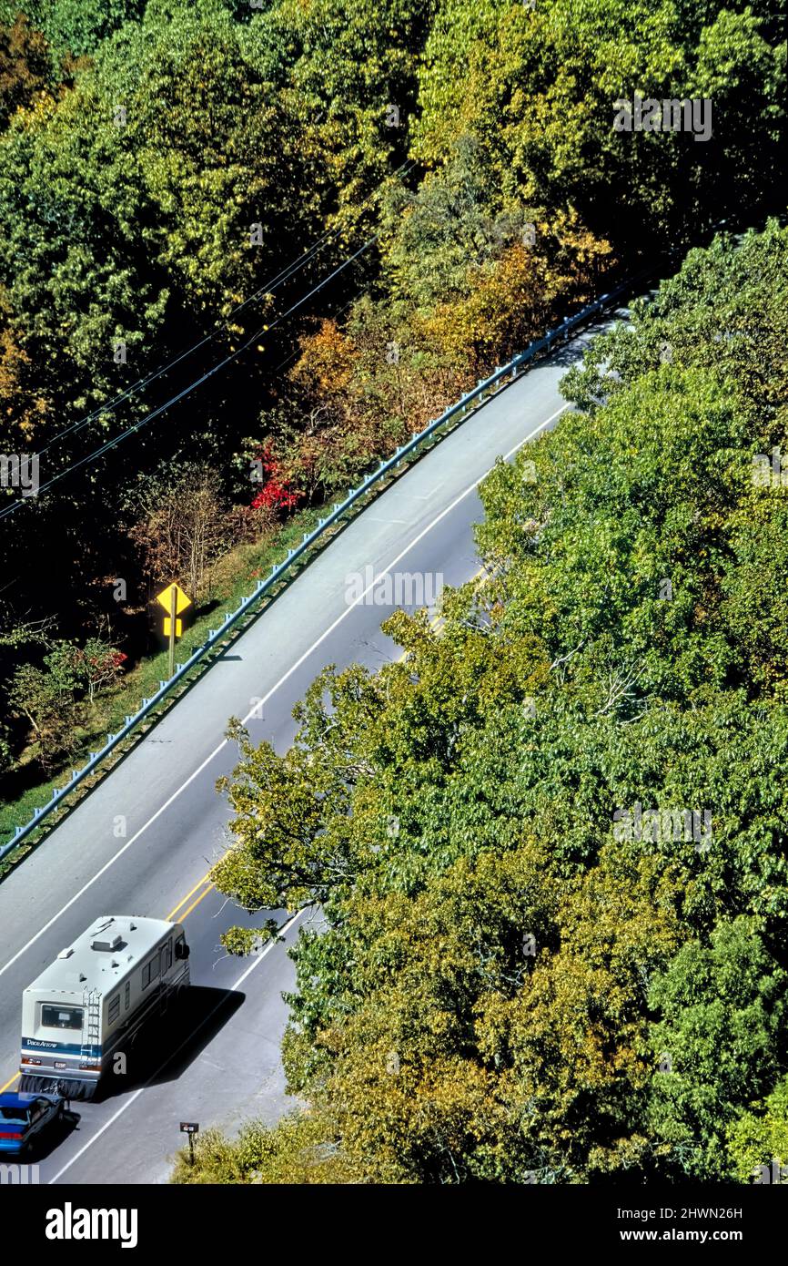 Missouri Highway 76 winds out Branson, Missouri through the Ozark ...