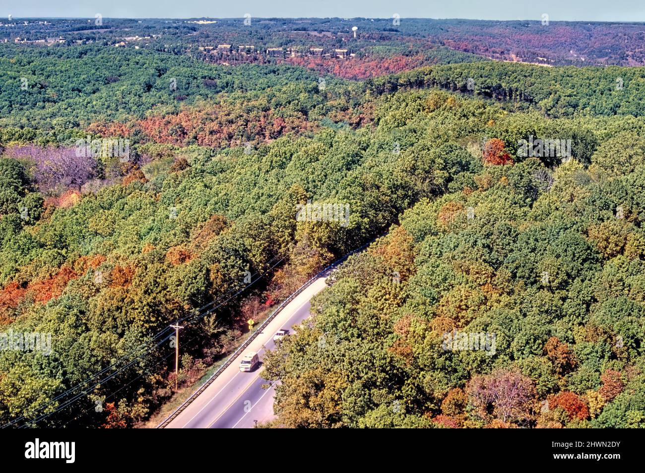 Missouri Highway 76 winds out Branson, Missouri through the Ozark ...
