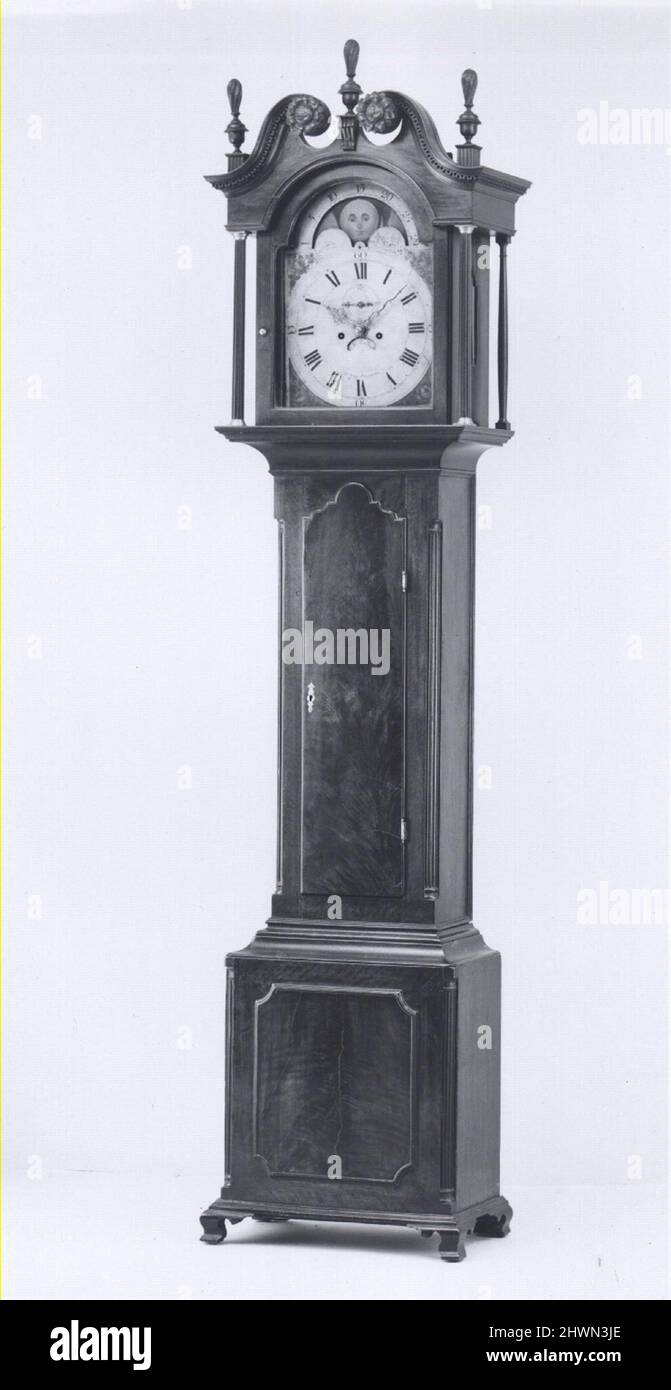 Tall Case Clock. Maker: John Wood, Jr., American, 1736–1793 Stock Photo ...