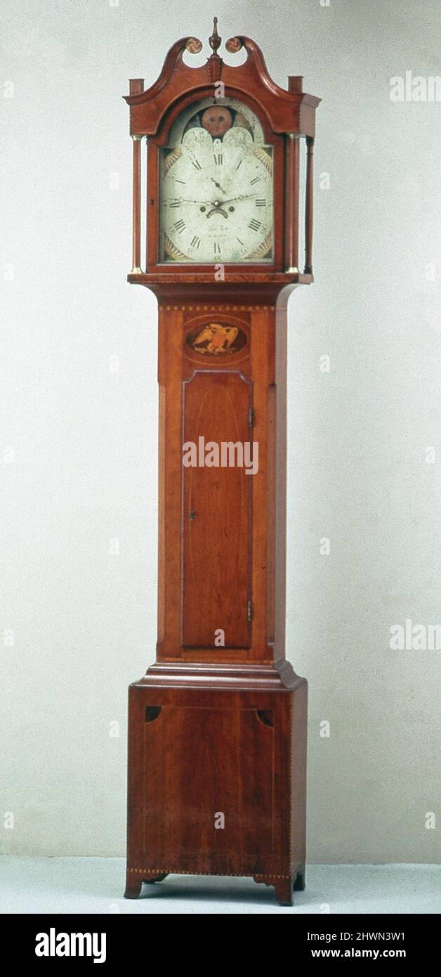 Tall Case Clock. Maker: John Hoff, American, 1776–1818 Stock Photo - Alamy
