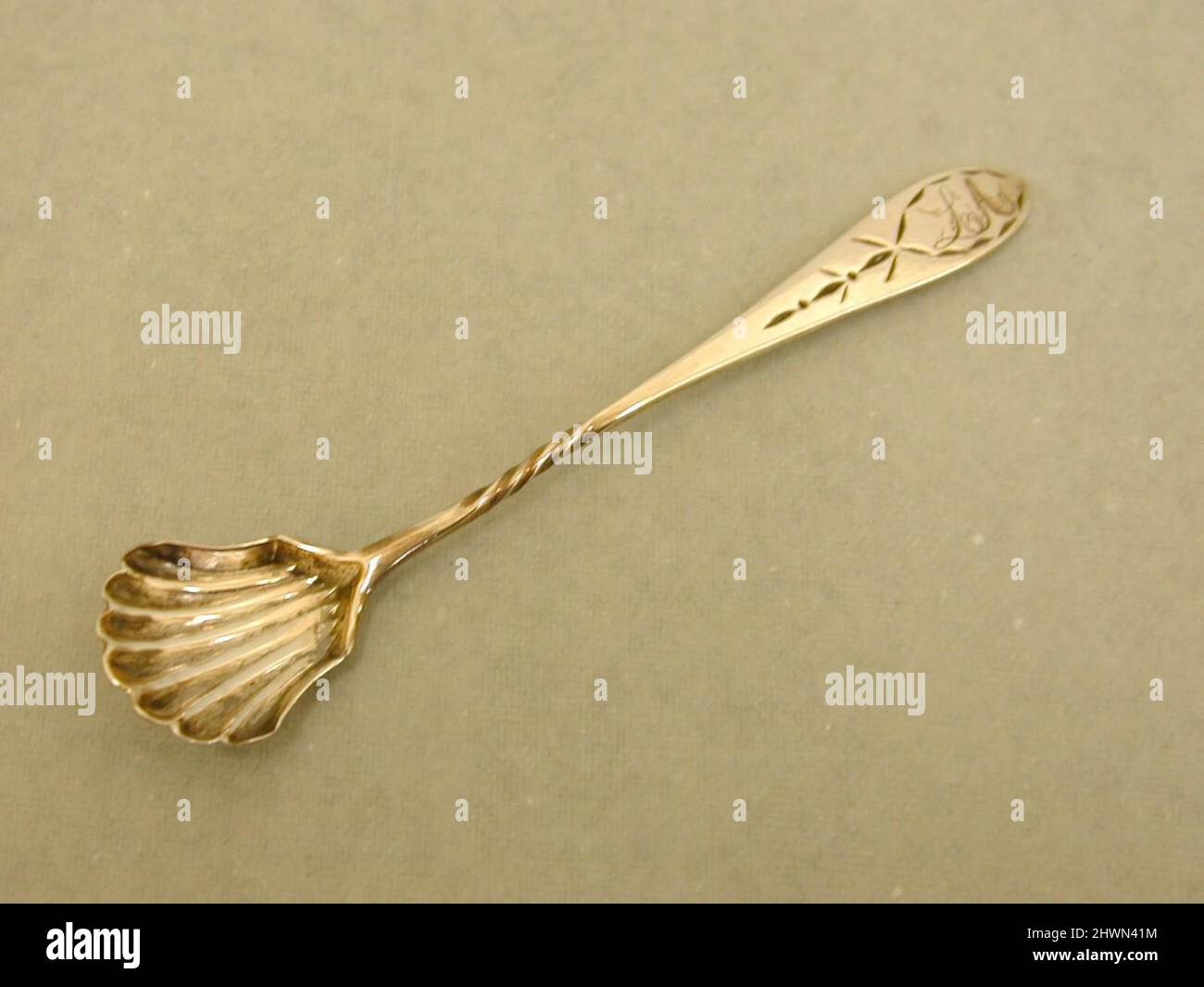 Pair of Salt Spoons. Maker: Samuel Canfield, American, active ca. 1780 ...