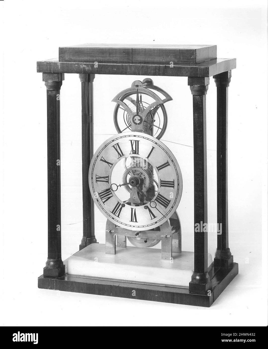 Skeleton Shelf Clock. Clockmaker: Silas Burnham Terry, American Stock ...