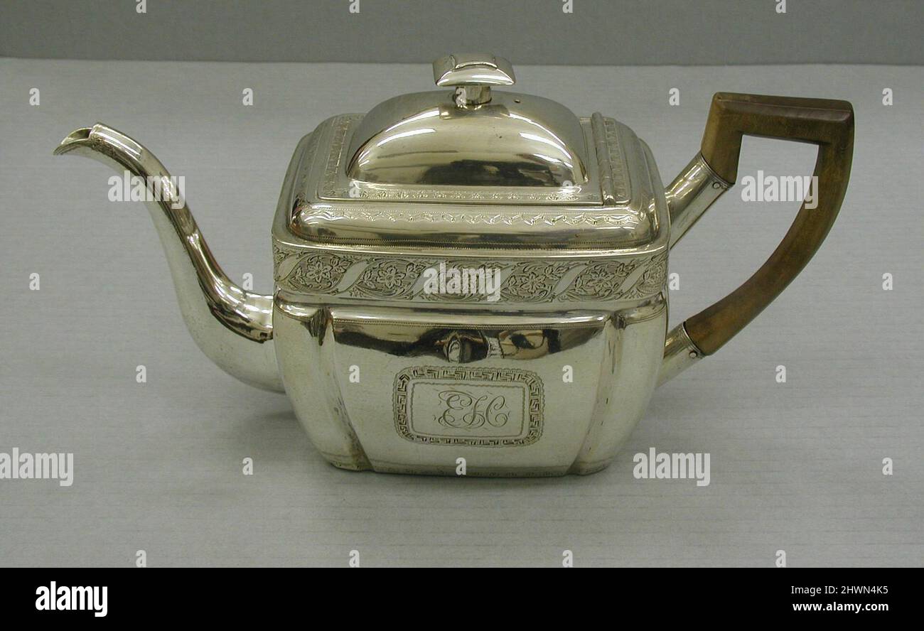 Teapot. Maker: Ebenezer Moulton, American, 1768–1824 Stock Photo - Alamy