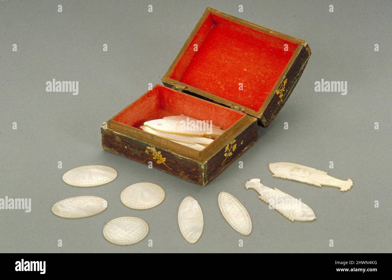 Set of boxes with Gaming Counters Stock Photo - Alamy