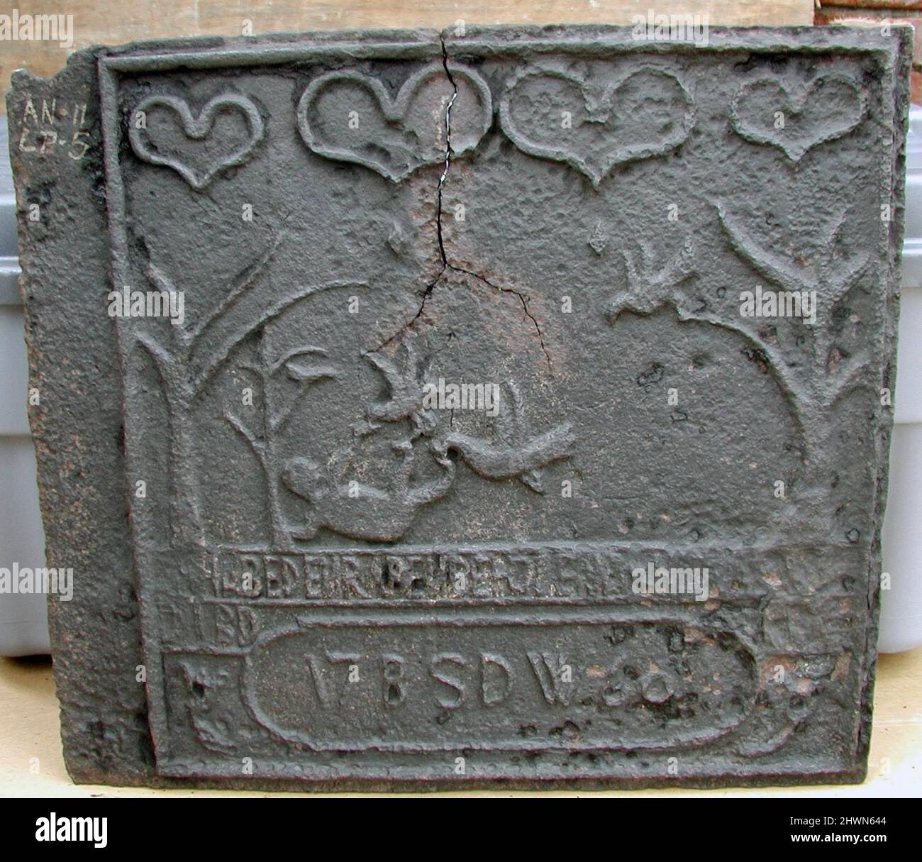Stove plate, “Elijah and the Ravens of BSDW”. Maker: Benedict ...