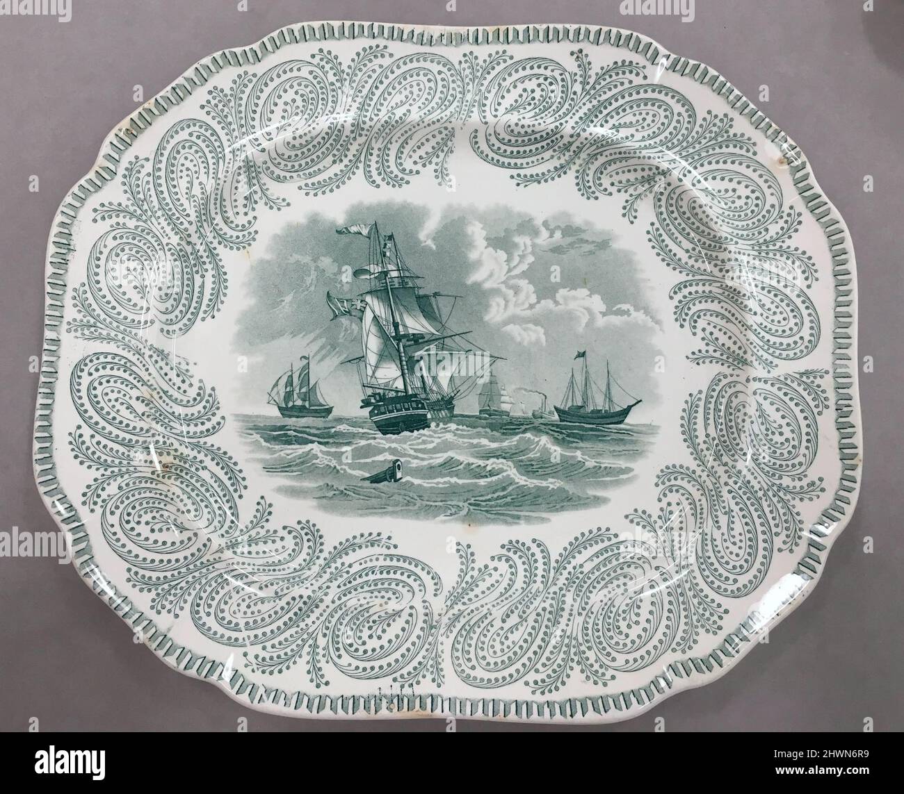Platter, “Neptune” Pattern. Manufacturer: John & George Alcock, British ...