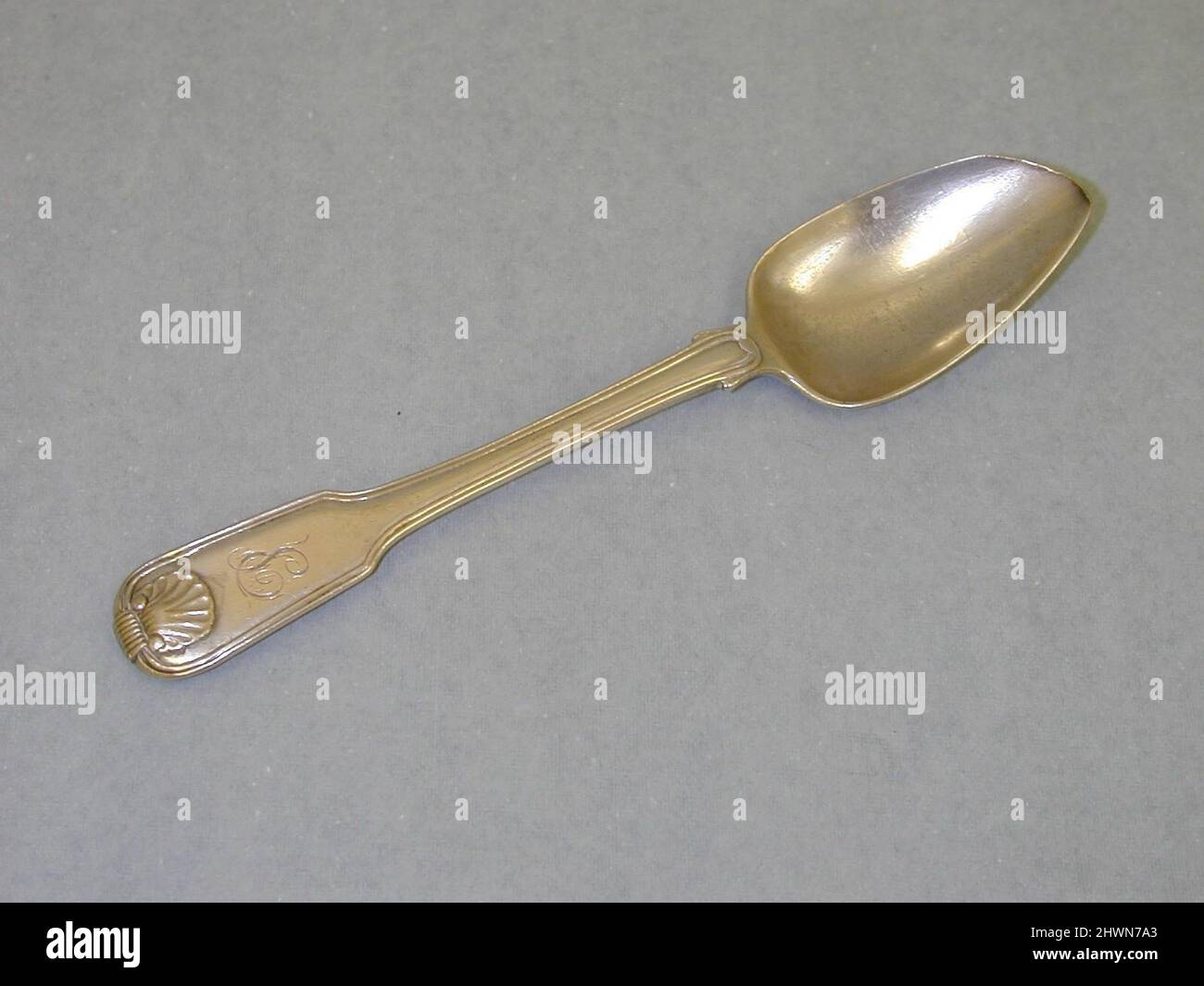 Dessert spoon. Maker: C. U., Chinese, active ca. 1840 Stock Photo - Alamy