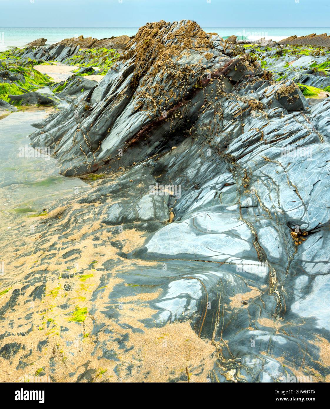 Dramatic National Trust,unspoilt beach cove,interesting rock formations ...