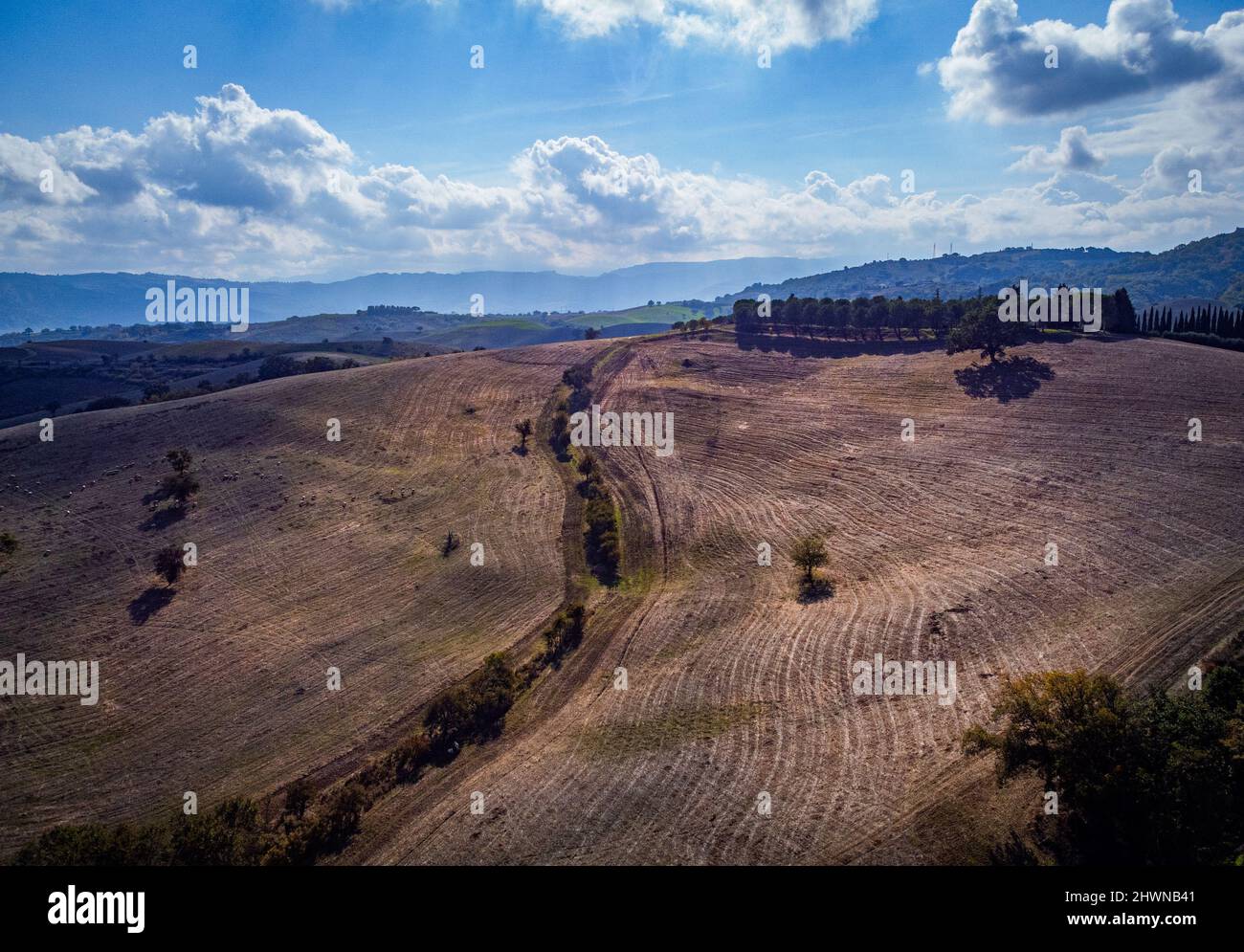 Agriculture in Italy - flight over beautiful fields Stock Photo - Alamy
