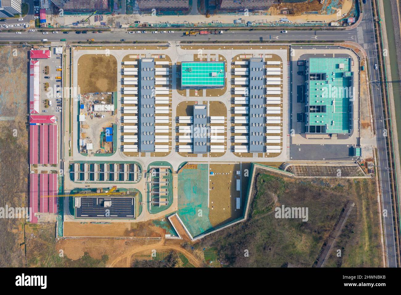 Aerial photo taken on March 4, 2019 shows the Jiangbei Energy storage ...